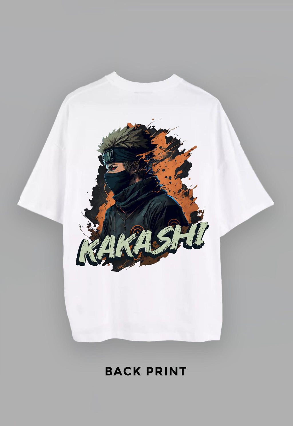 Kakashi Oversized Tshirt – White Husk